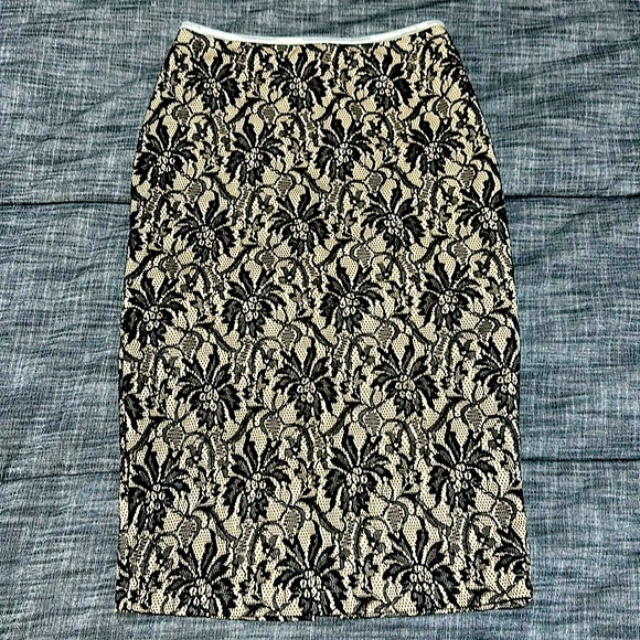Skirts | Moon Collection Los Angeles S Lace Overlay Pencil Skirt | Poshmark